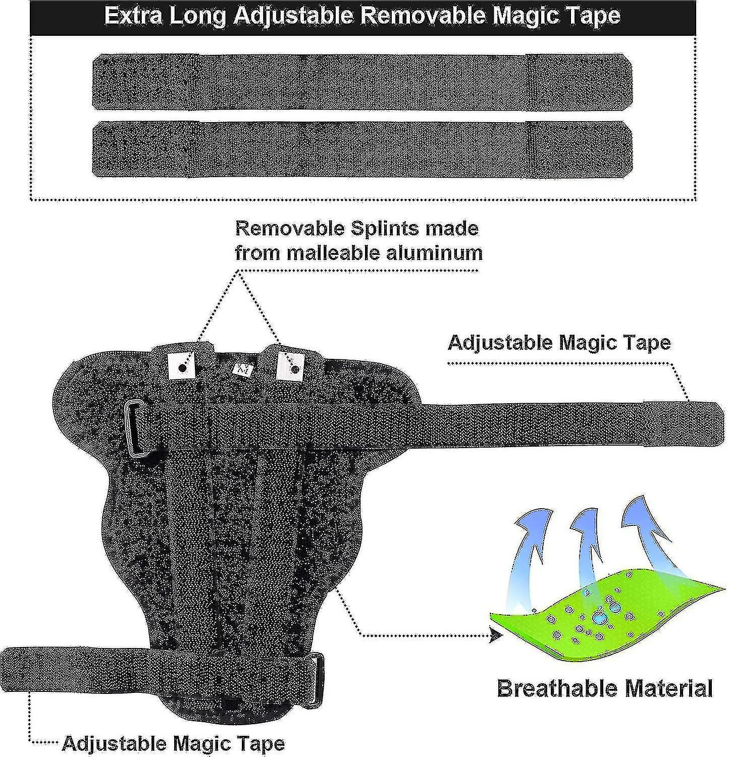 2 Pack Boxer Finger Splint Padded Support Brace Boxer Fracture Splint ...