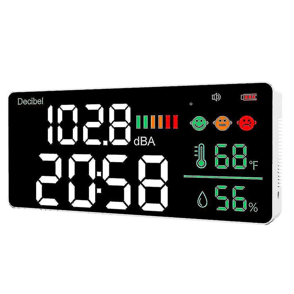 Decibel Meter Wall Hanging Sound Level Meter 30-130db Range 11 Inch Led ...