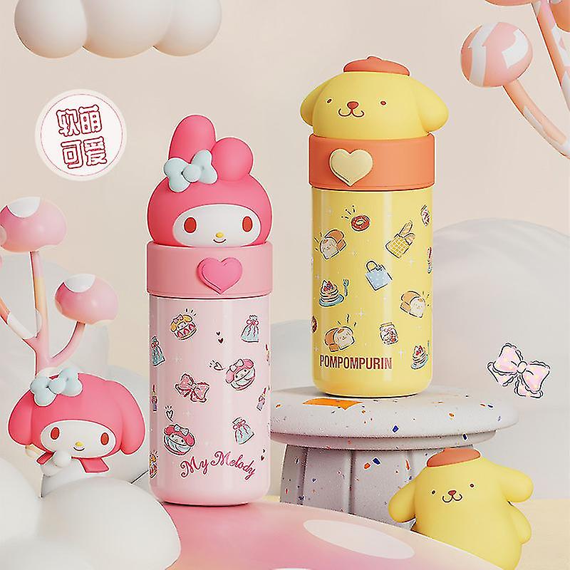 350ml Sanrio Hello Kitty Stainless Steel 316 Thermos Kawaii Kuromi Cinnamoroll Melody Kids ...