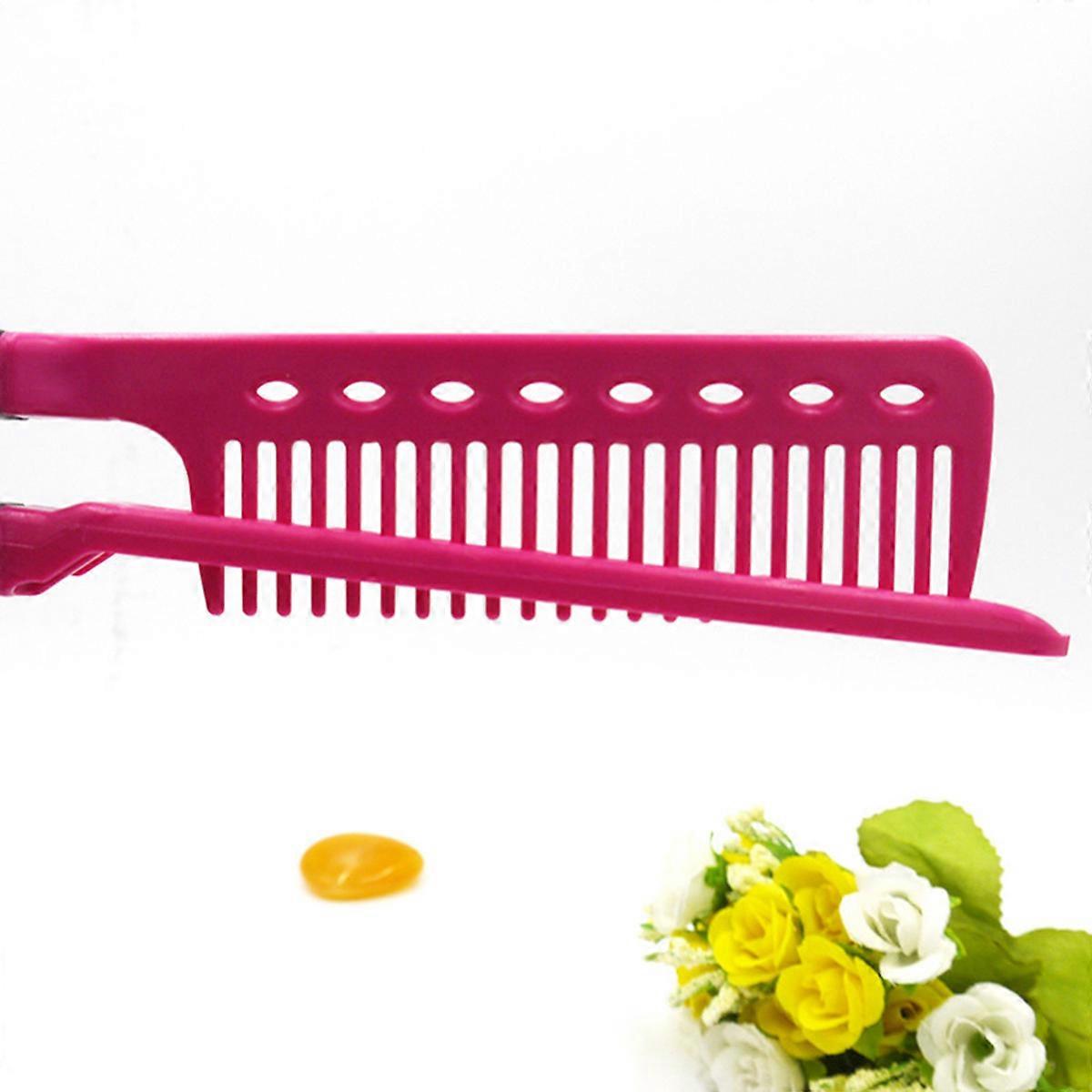 Hair Styling Comb V Shape Comb Spring Grip Straightening Comb Hair Comb ...