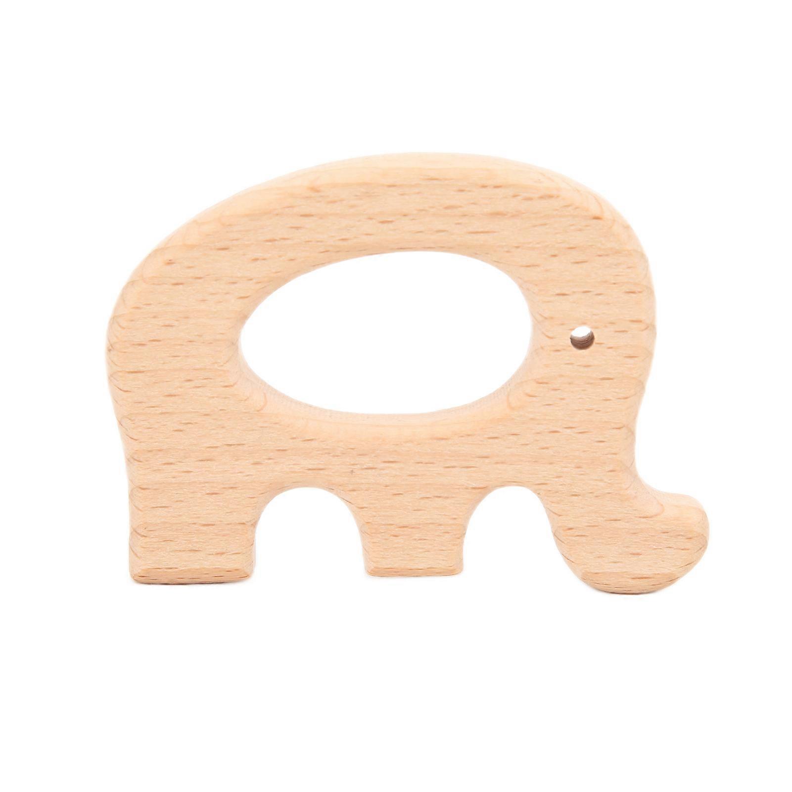 5Pcs Wooden Teether Toys Natural Beech Sturdy Durable Impact Resistance ...