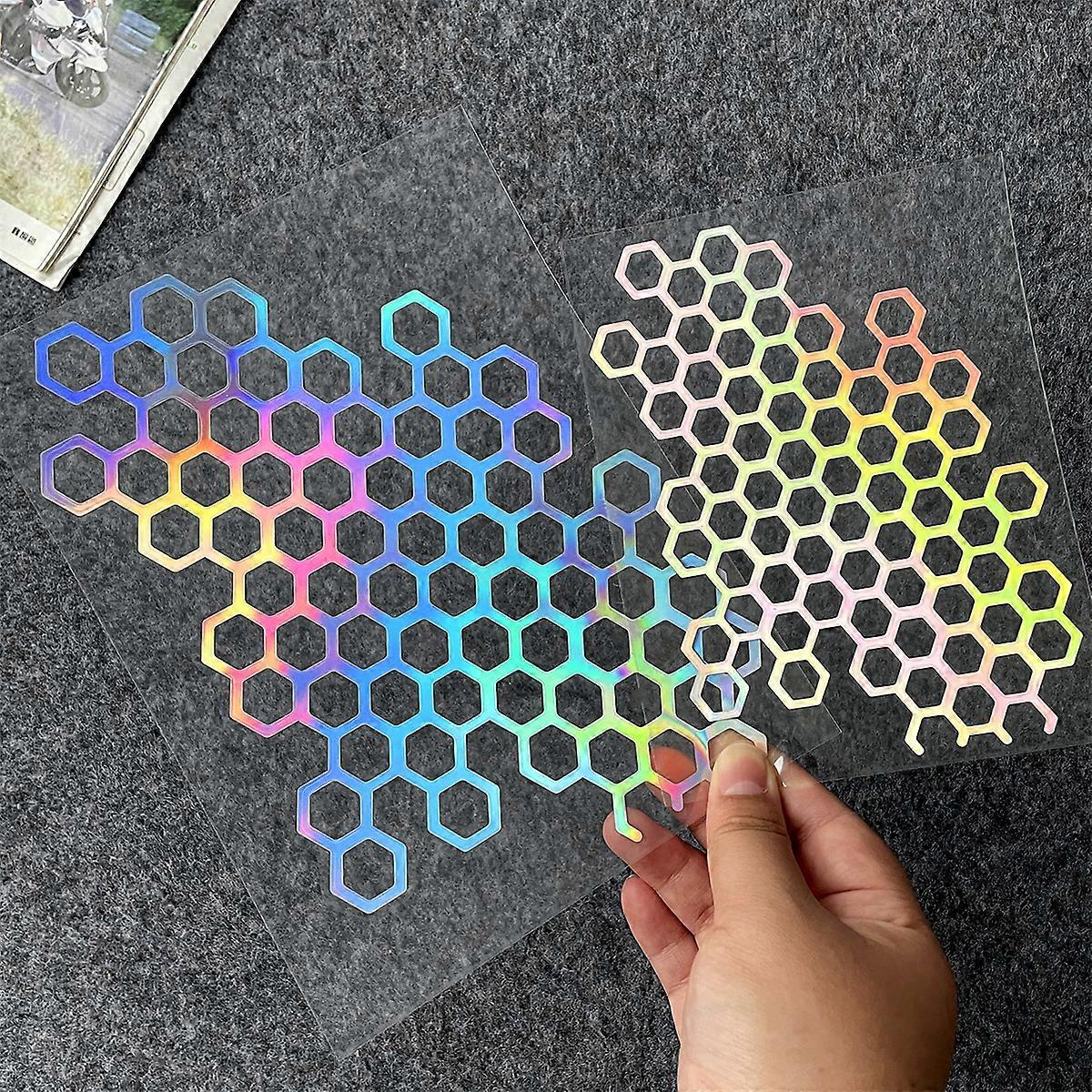 Honeycomb Sticker Car Bumper Sticker Helmet Reflrctive Decal Motorcycle ...
