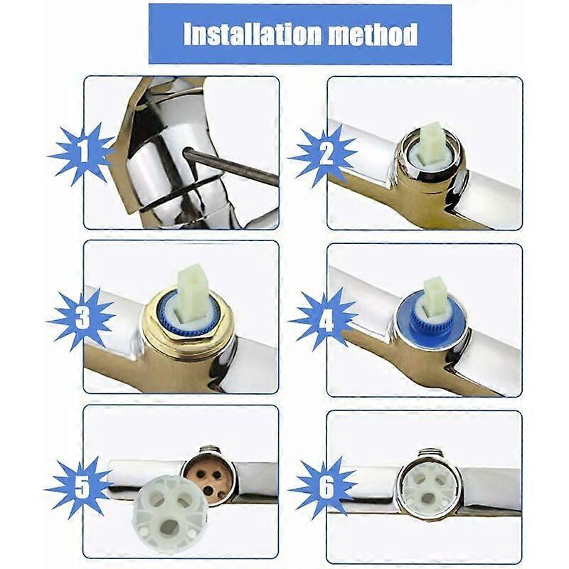 2 Pieces Ceramic Mixer Tap Cartridge Mixer Tap Cartridge 40mm Ceramic ...