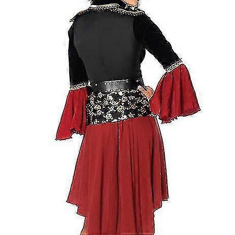 Caribbean Pirates Captain Costume For Women Medieval Gothic Halloween ...