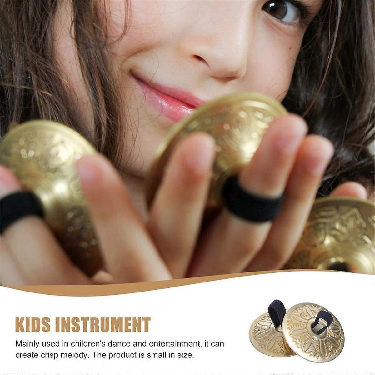 Finger Cymbals, Hand Cymbal Belly Dance Zills with Elastic Band ...