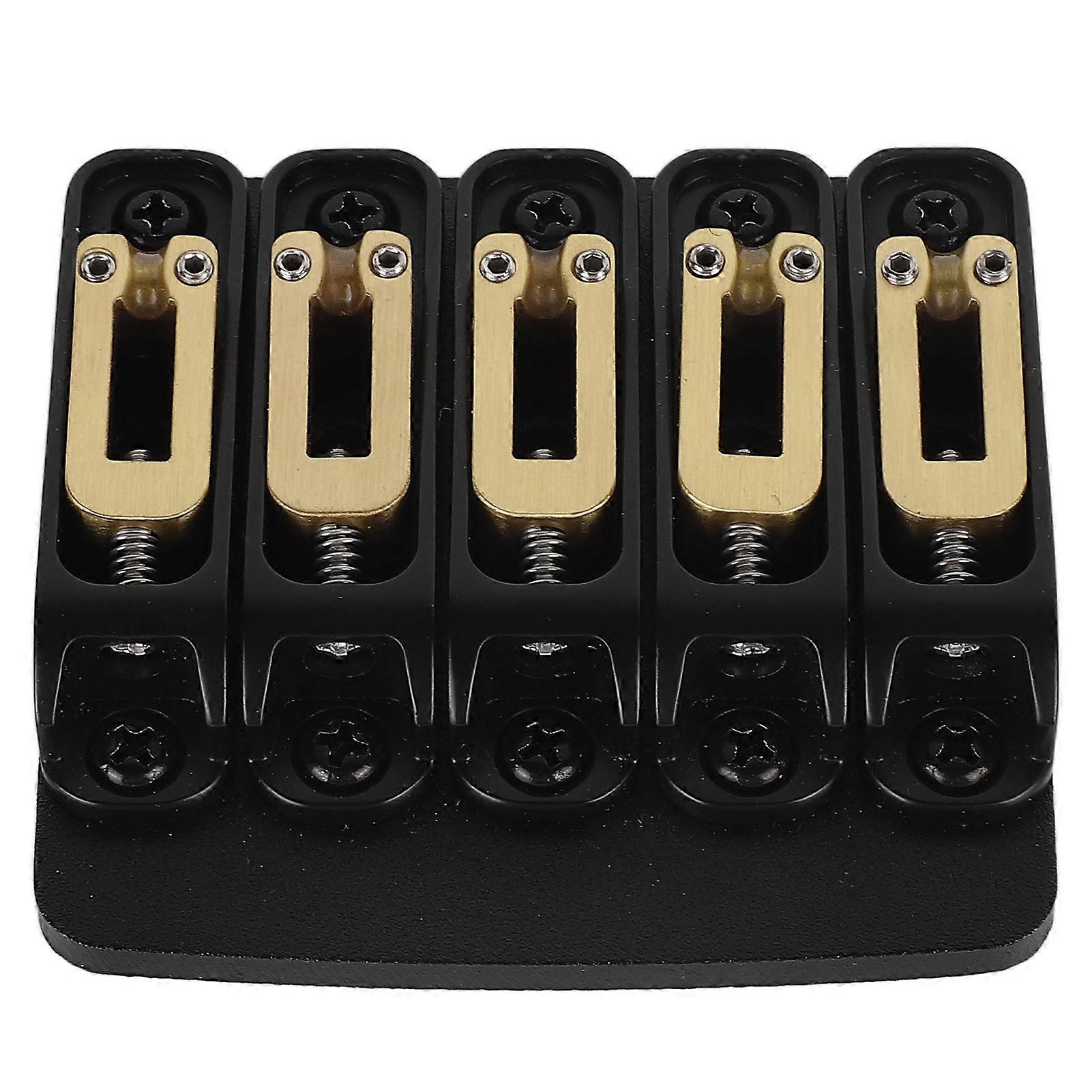 5 String Bass Bridge Black Metal High Strength Excellent Conductivity ...