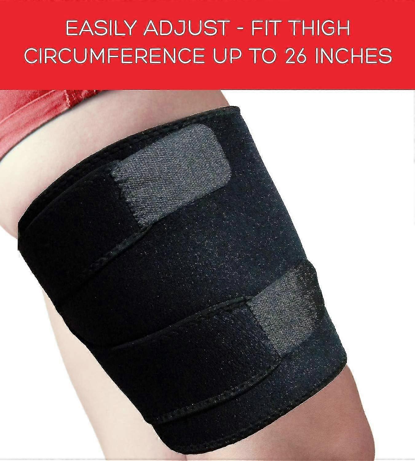 Adjustable Thigh Brace Support, Quadriceps Support and Thigh Wraps for ...