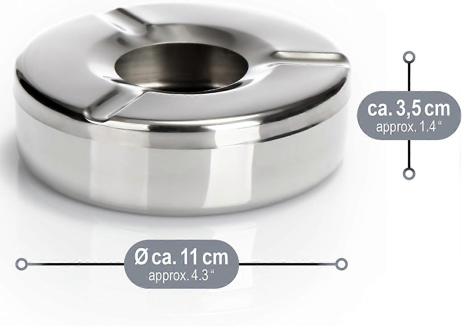 6X Stainless Steel Ashtrays - Wind Ashtray with Removable Lid to ...