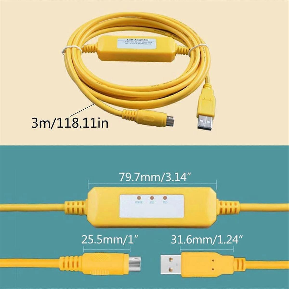 USBACAB230 for PLC Programming Cable EX ES EH EN Series Cable USB ...