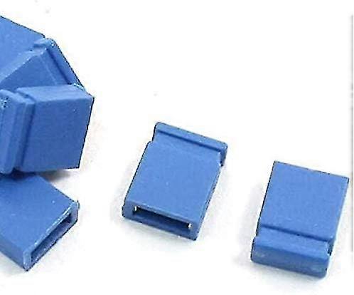 10pcs Jumper Cap Shunts 2.54mm Blue Standard Circuit Board Mini Jumper ...
