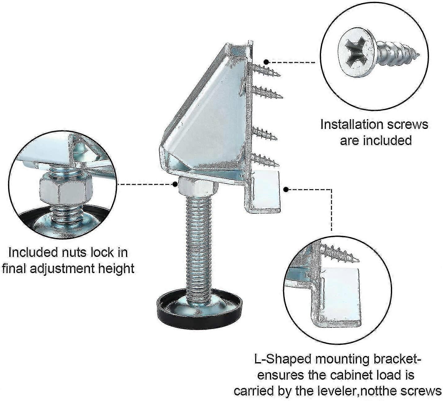 Heavy Duty Lifting Leveler Adjustable Furniture Leg Leveler M10 Heavy ...