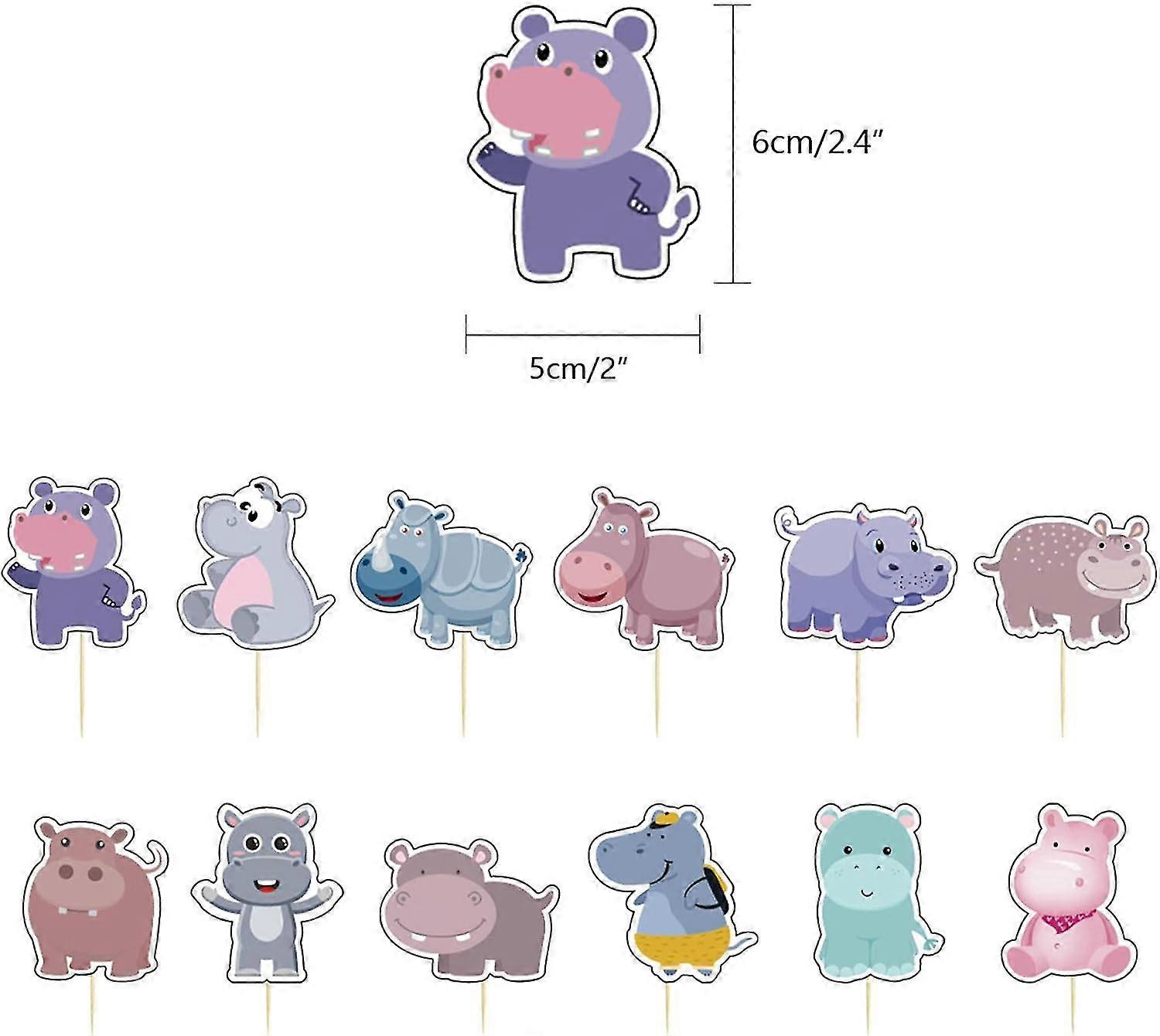 Hippo Birthday Party Supplies Cute Hippo Party Decorations Include ...