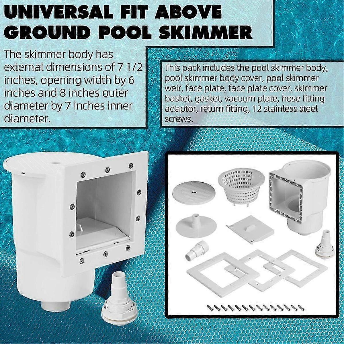 Universal Fit Above Ground Pool Skimmer-Pool Skimmer Parts Kit-Opening ...