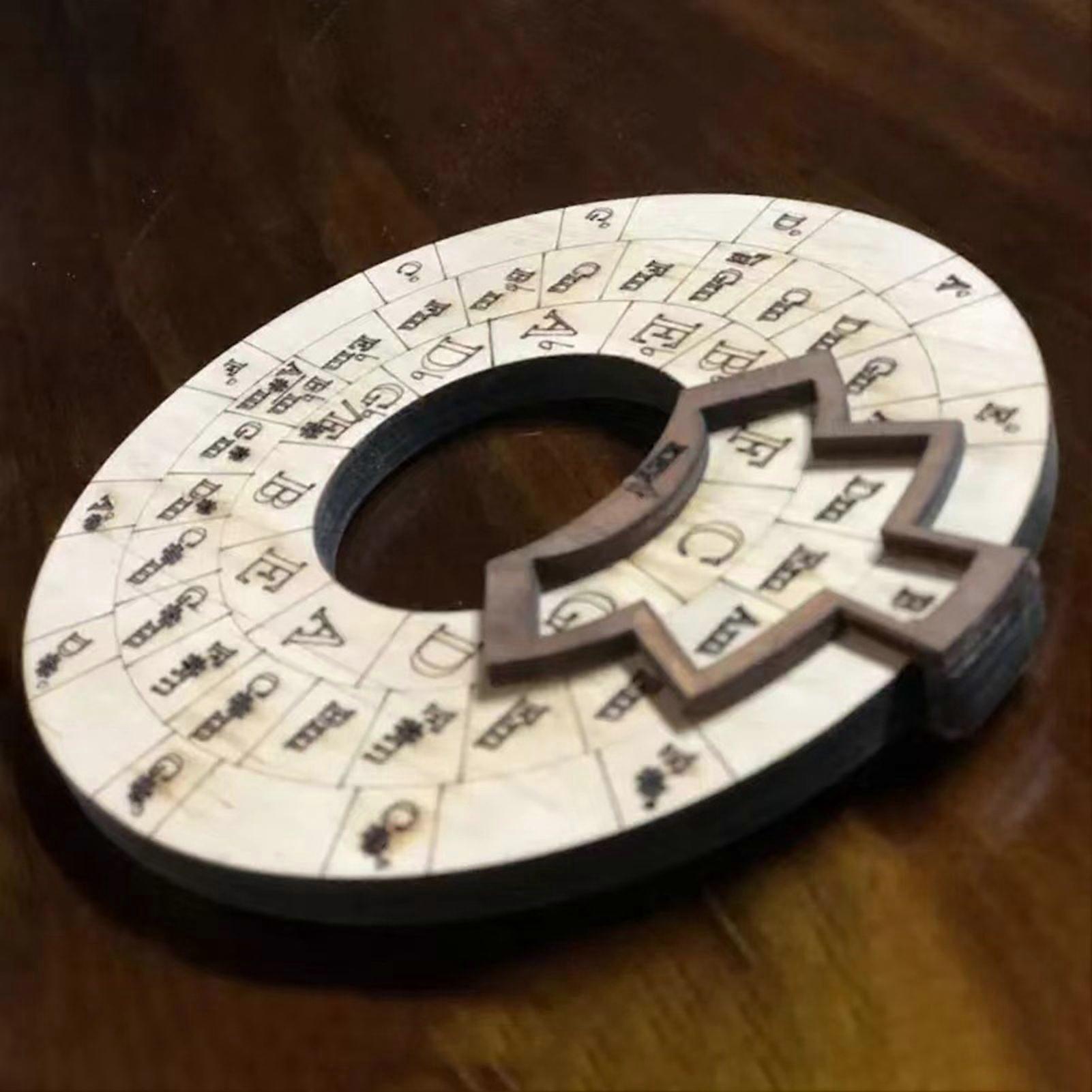 Wooden Melody Tool - Round Circle of Fifths Chord Wheel for Musicians ...