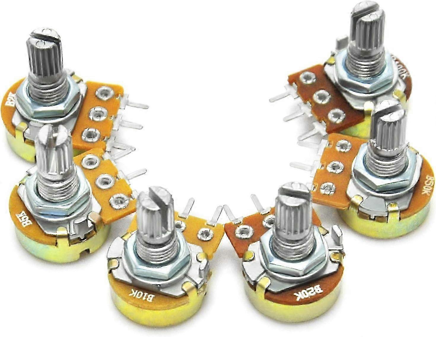 B10K B100K B5K B50K B2K B20K Ohm Knurled Shaft Linear Rotary Taper ...