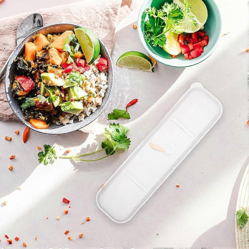 8 Pcs Portable Travel Cutlery Storage Boxes With Lids Foldable ...