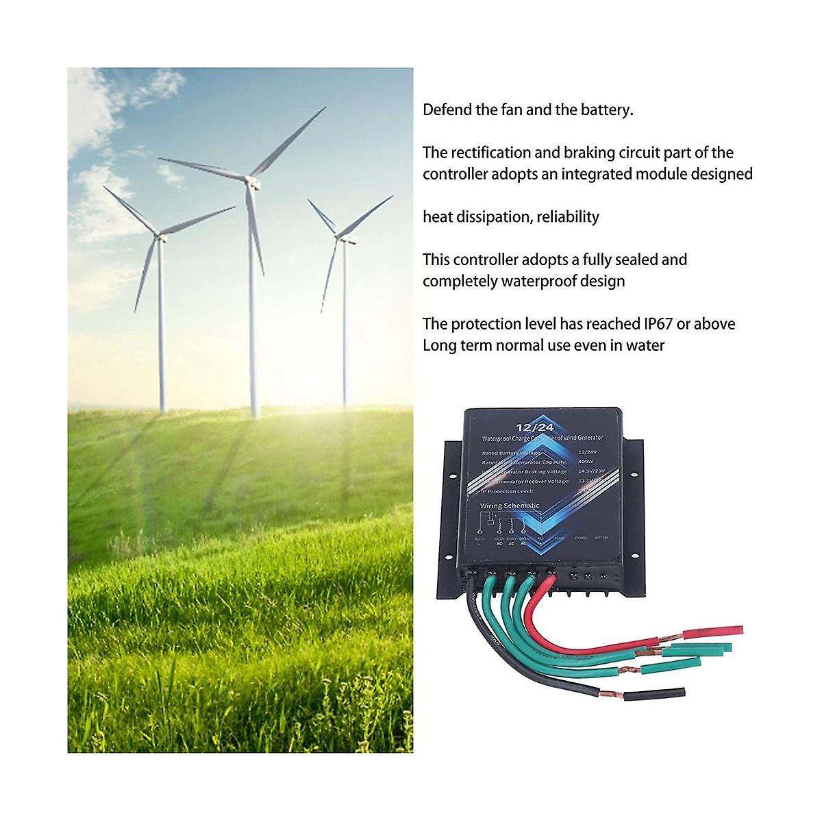 Wind Turbine Charge Controller, 400w 12v 24v Mini Wind Turbine ...