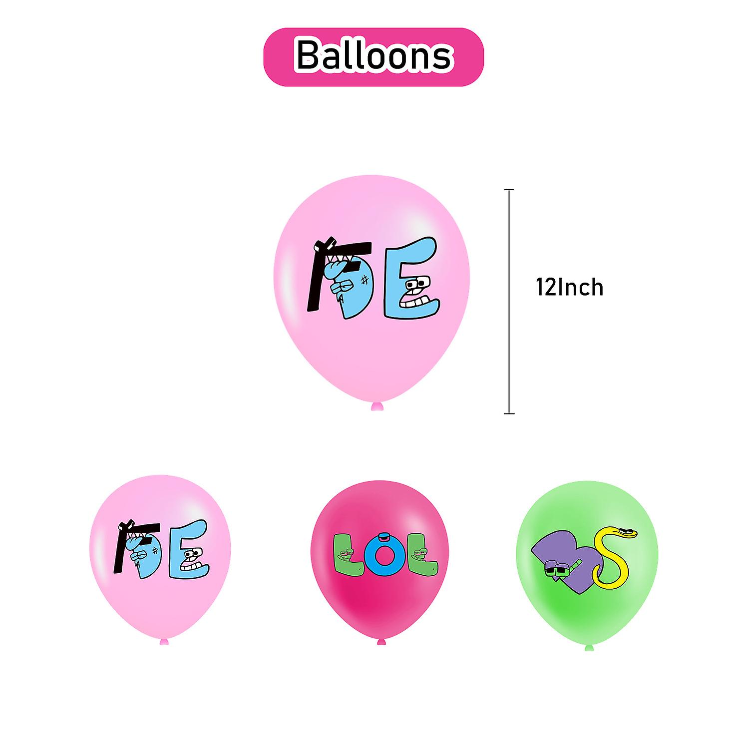 Alphabet Lore Party Decoration Birthday Supplies Banner Cake Topper ...