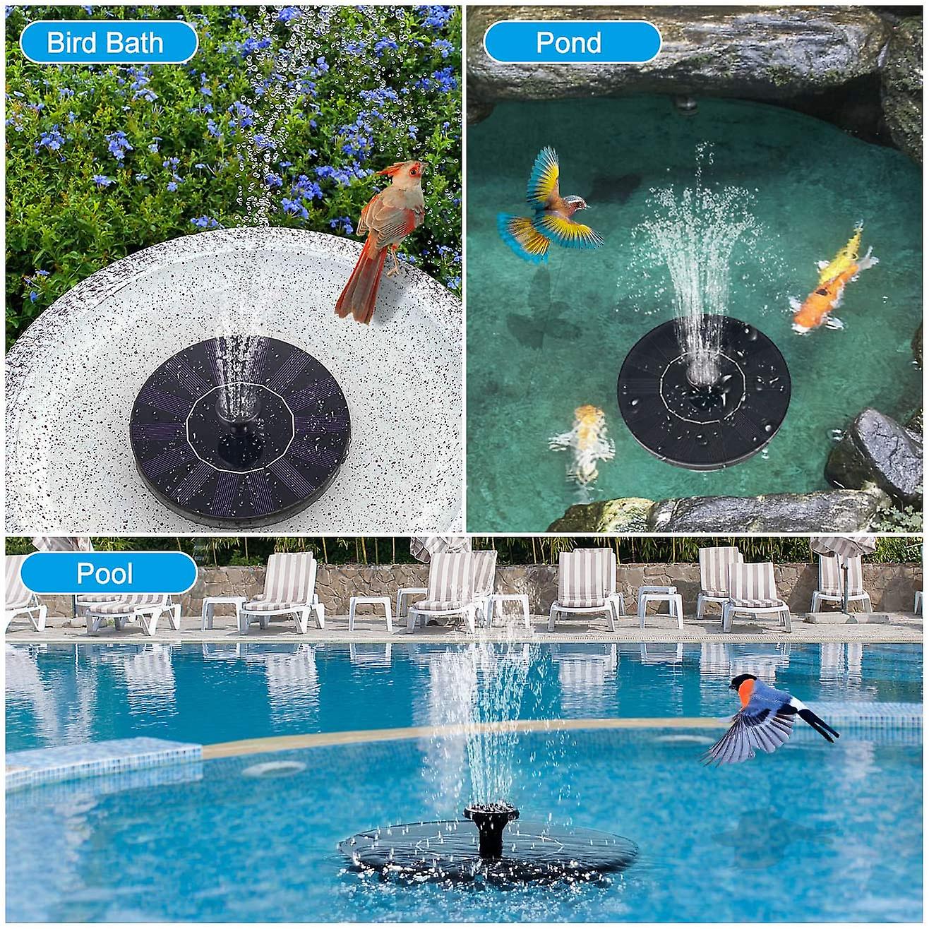 INF Water fountain solar powered 13 | Fruugo DK