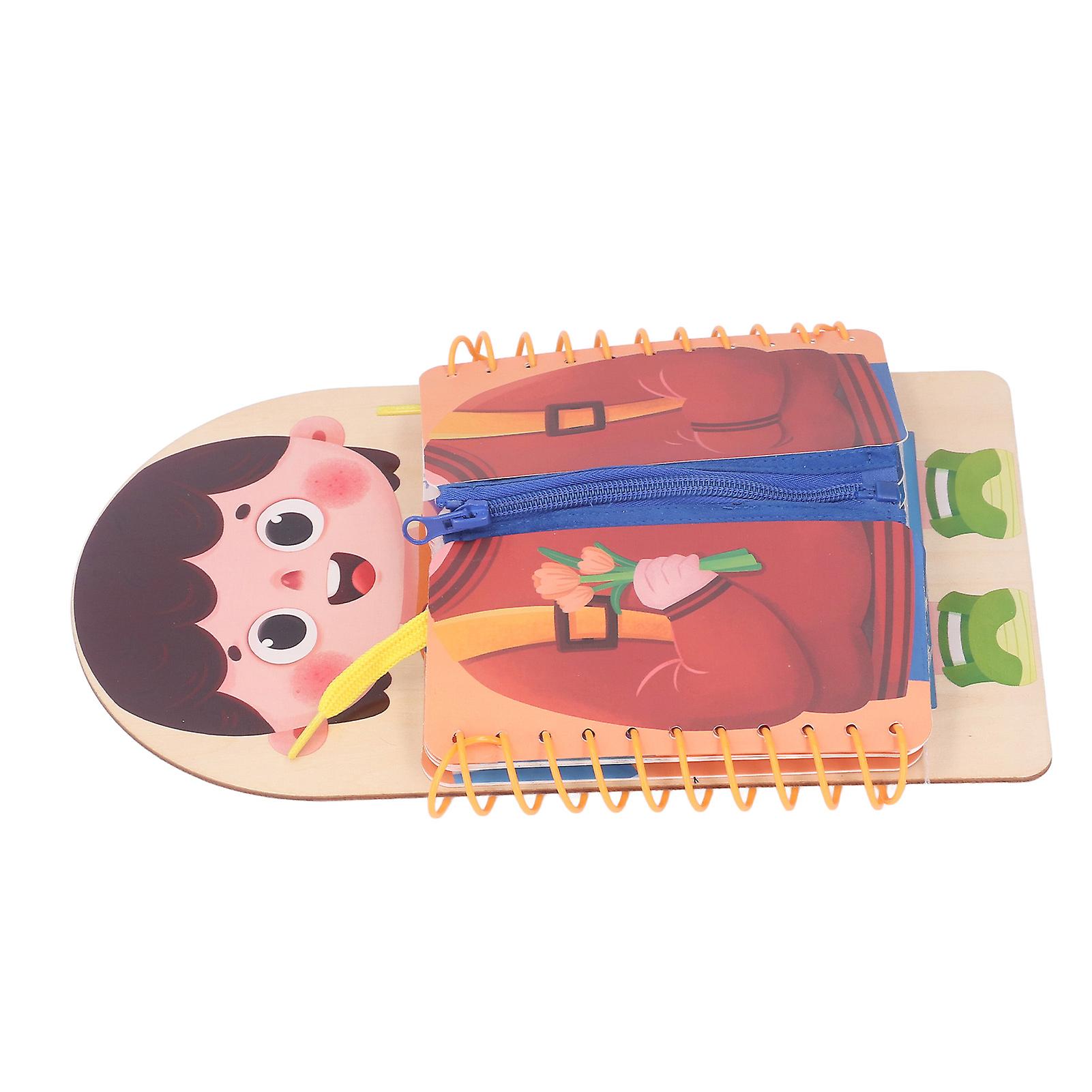 Learning To Dress Board Wooden Early Learning Basic Life Skills ...