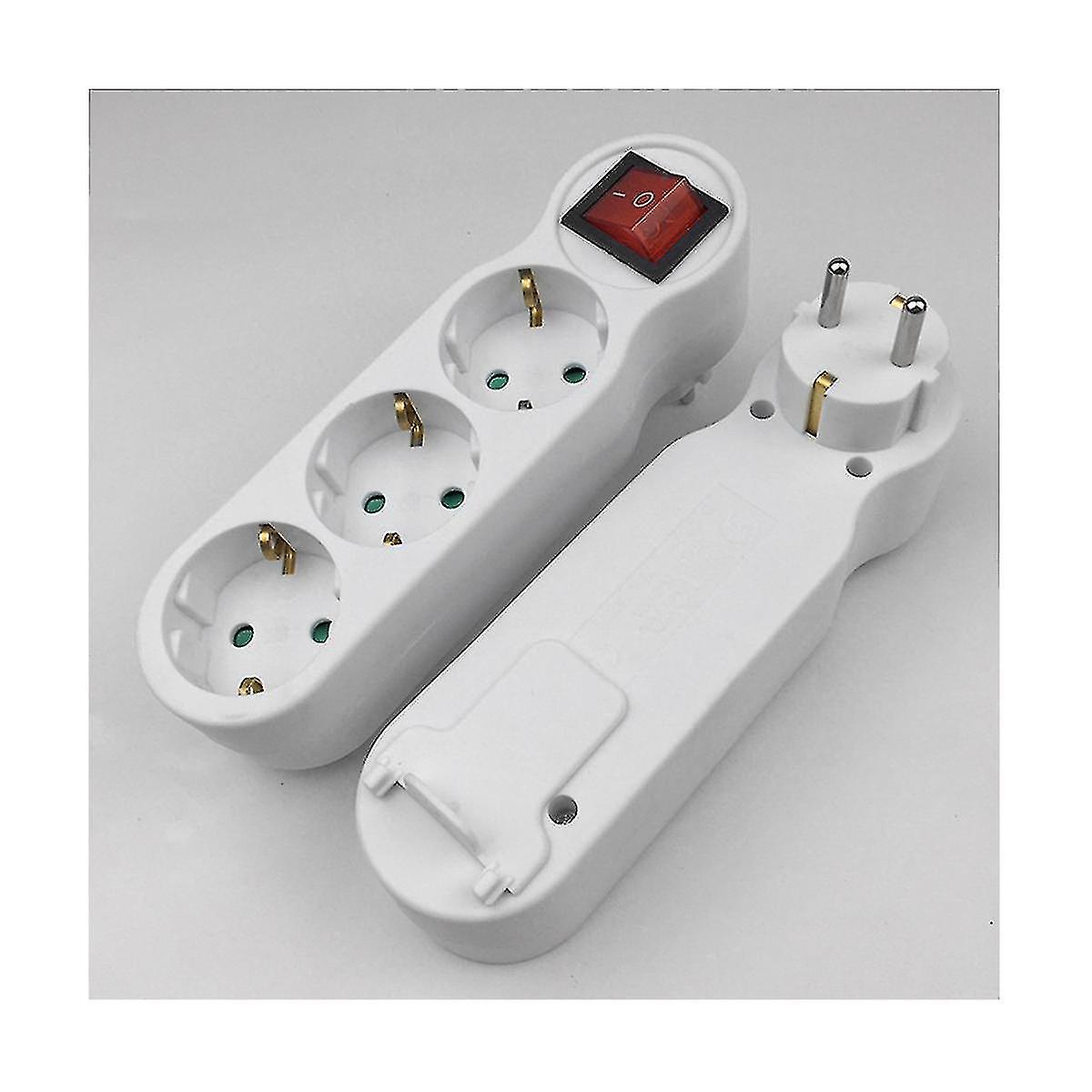 16a European Type Conversion Plug 1 To 3 Way Eu Standard Power Adapter ...