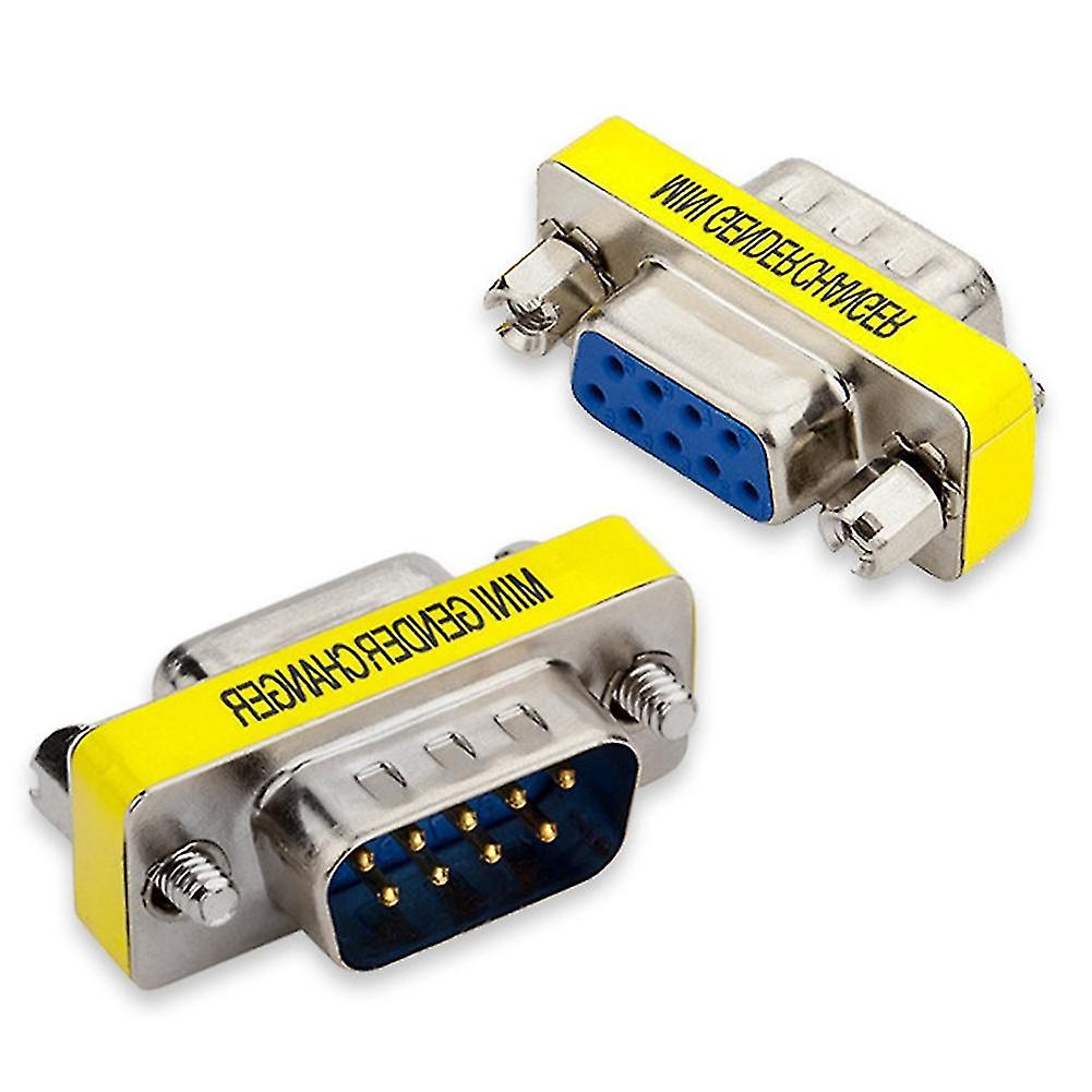 4x Db9 Computer Video Adapter Db9 Male To Female Serial Port To Hole 9 ...