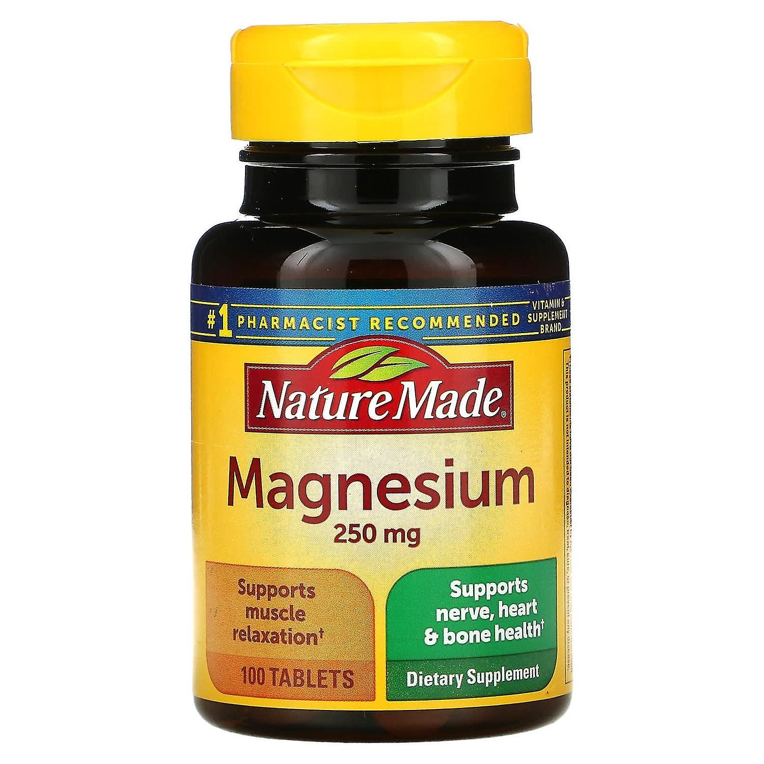 Nature Made, Magnesium, 250 mg, 100 Tablets | Fruugo US