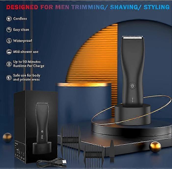 Pubic Hair Trimmer, Electric Groin And Body Hair Shaver, Body Clipper ...