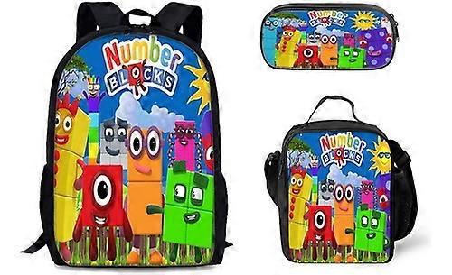 Digital Building Blocks Backpack Numberblocks Student Backpack Cartoon ...