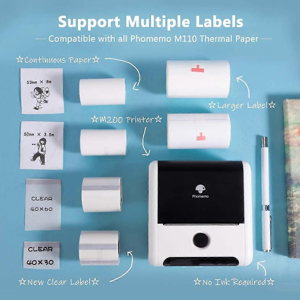 Phomemo Thermal Label Maker M200 Photo Big Sticker Printer Commercial ...