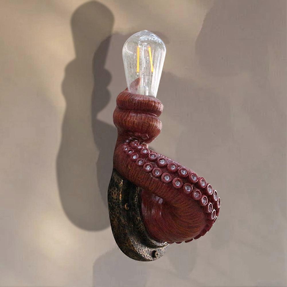 Wall Light Octopus Vintage Tentacle Shape Wall Lamp Realistic Resin ...