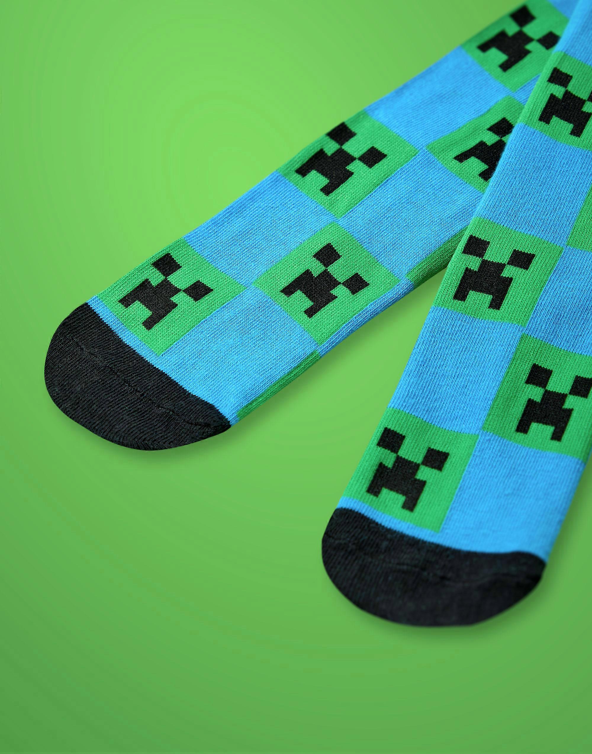Minecraft Boys Calf Socks Set of 5 Multicoloured Character | Fruugo UK