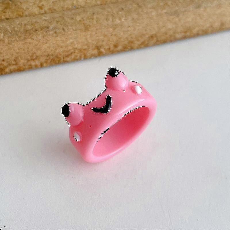 New Cartoon Frog Rings For Men Fashion Cute Frog Resin Women's Ring ...