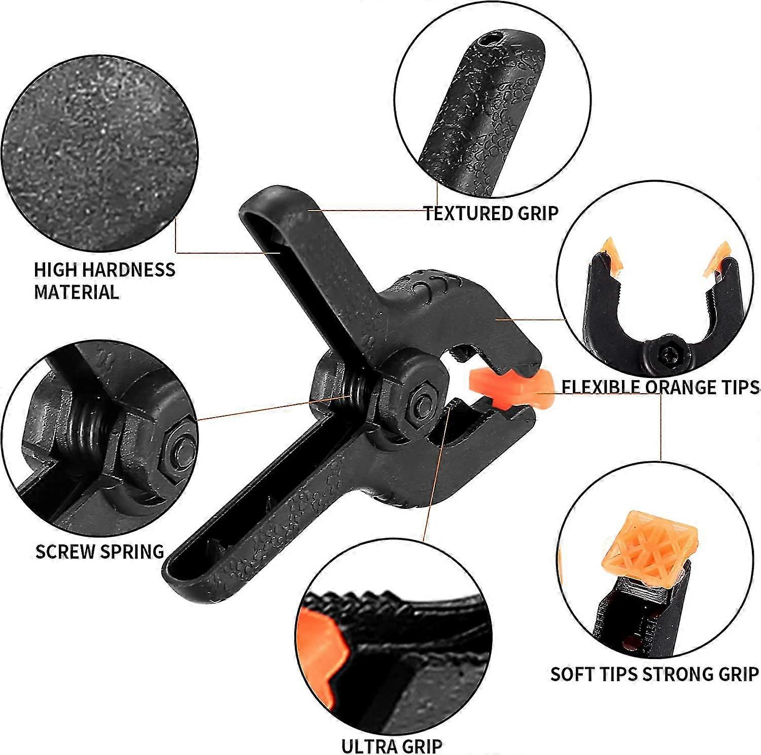 20pcs Spring Clamps, 2 Inch Heavy Duty Nylon Spring Clips, Plastic Grip ...