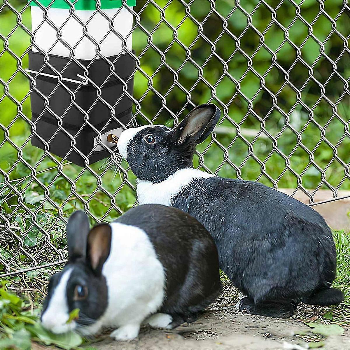 Heated Rabbit Water Bottle, 32 Oz No Drip Water Bottle for Rabbits ...