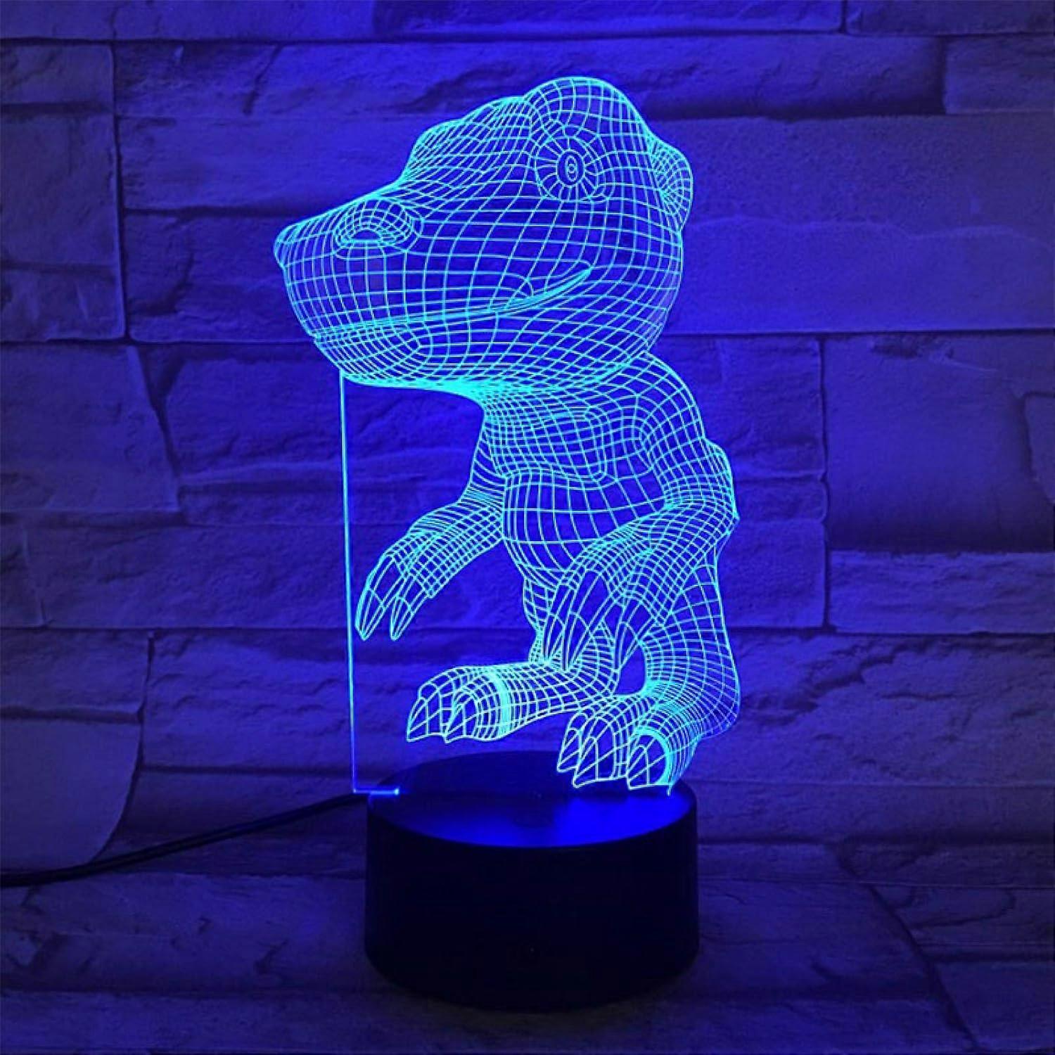 Digimon Agumon 3D LED Visual Nightlights 7/16 Colors Changing Digimon ...