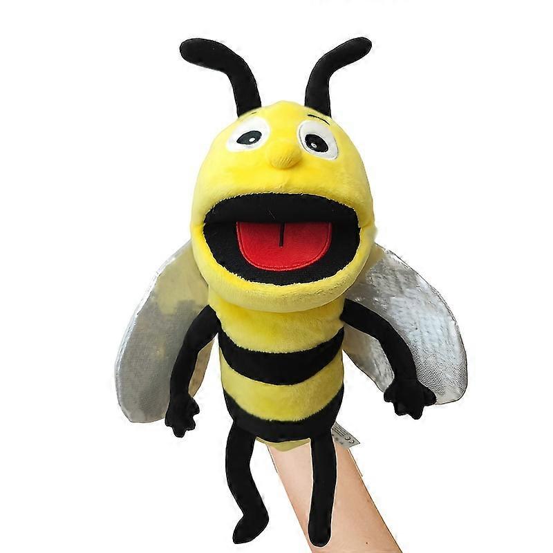 Insect hand puppet toy with movable mouth cartoon bee animal hand ...