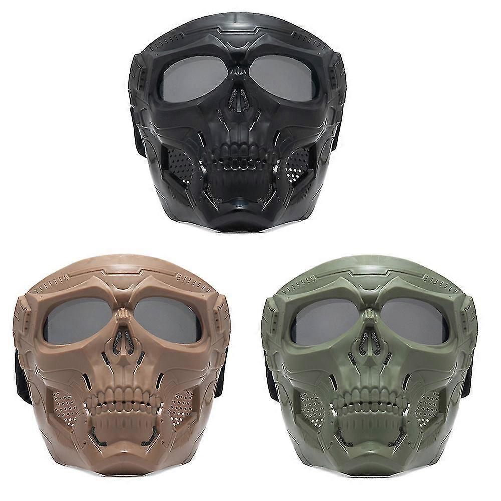 Tactical Mask Airsoft Paintball Full Face Protective Safety Cycling ...