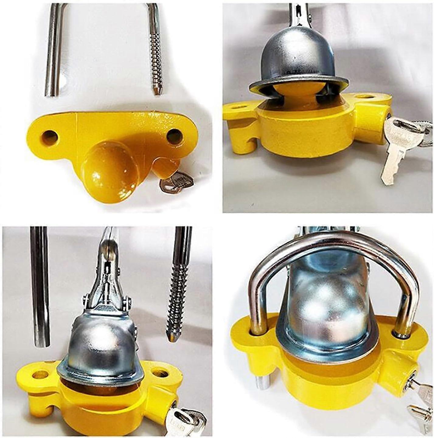 High Security Trailer Lock - With 13 to 7 Adapter and Protective Bag ...