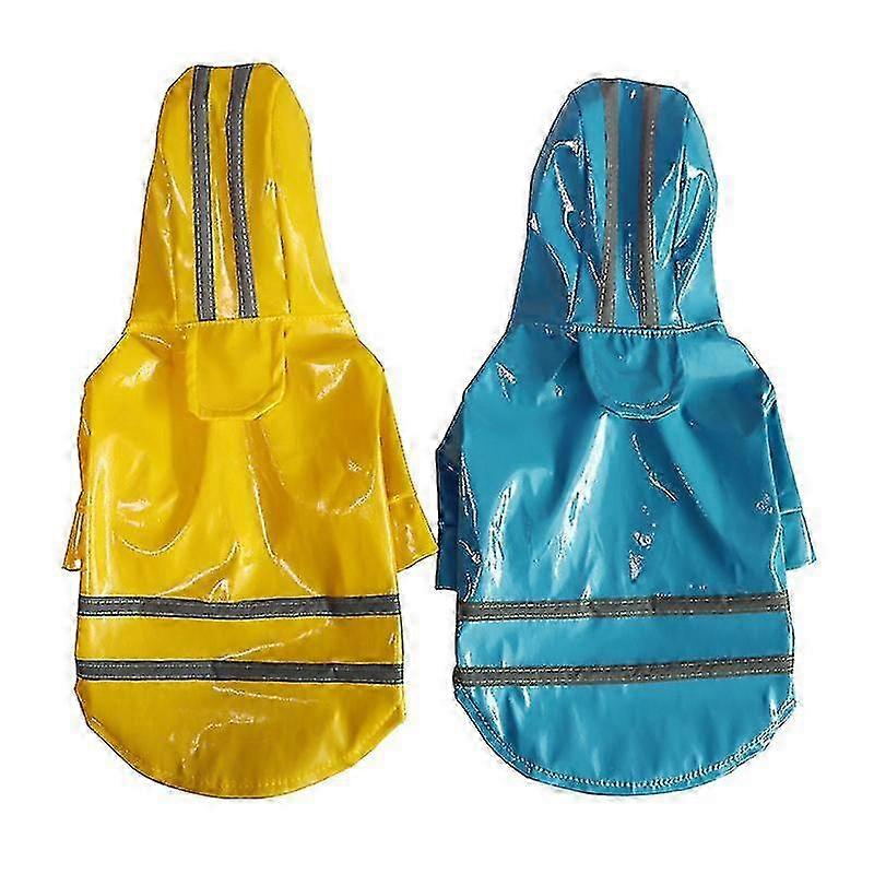Rainy Season Fashion Pu Reflective Strip Pet Raincoat Hooded Big Dog ...