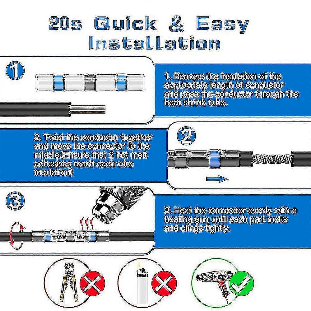 100/800pcs Solder Seal Wire Connectors Heat Shrink Solder Butt ...