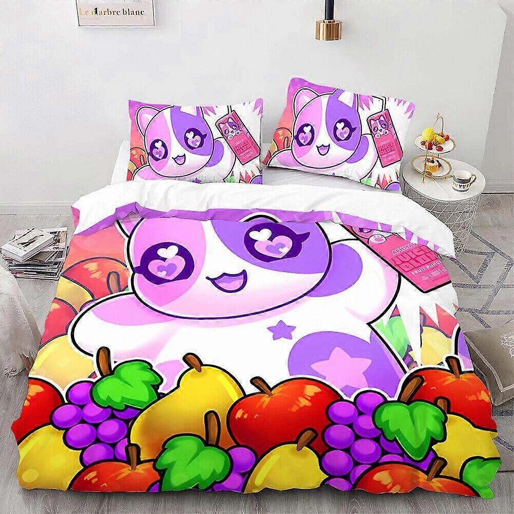 v1534 Bed Sheets APHMAU Cat Cartoon Girls Duvet Cover Set Bed Linen ...