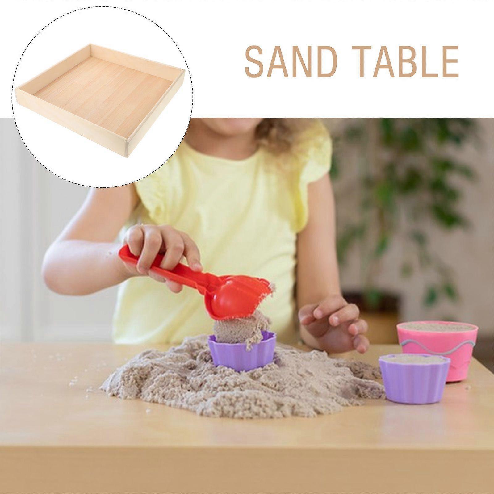 Kids Sand Tray Wooden Sandbox Indoor Outdoor Activities Sandbox Kids ...