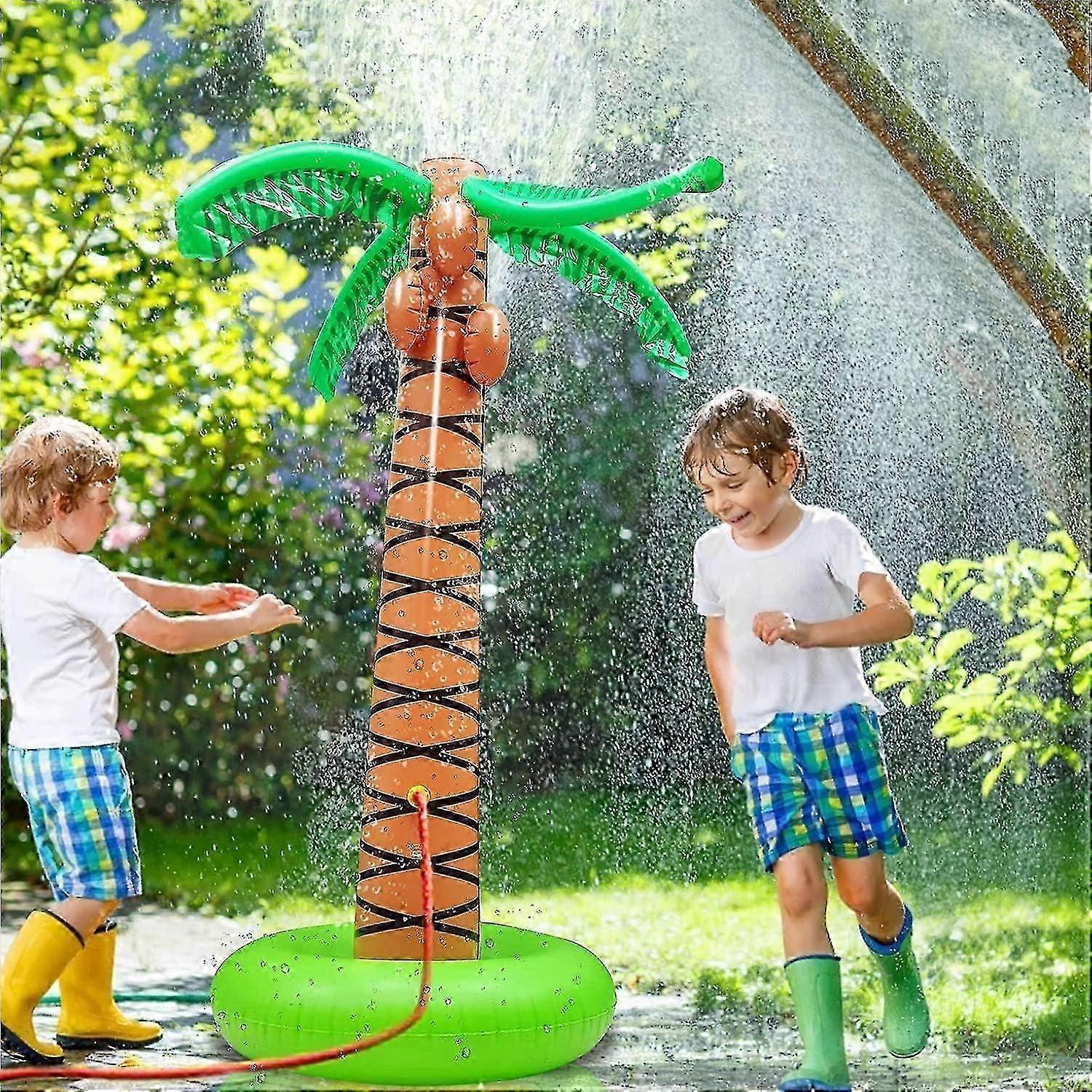 2024 New Kids Inflatable Palm Tree Backyard Sprinkler, Spray Pool Toy ...
