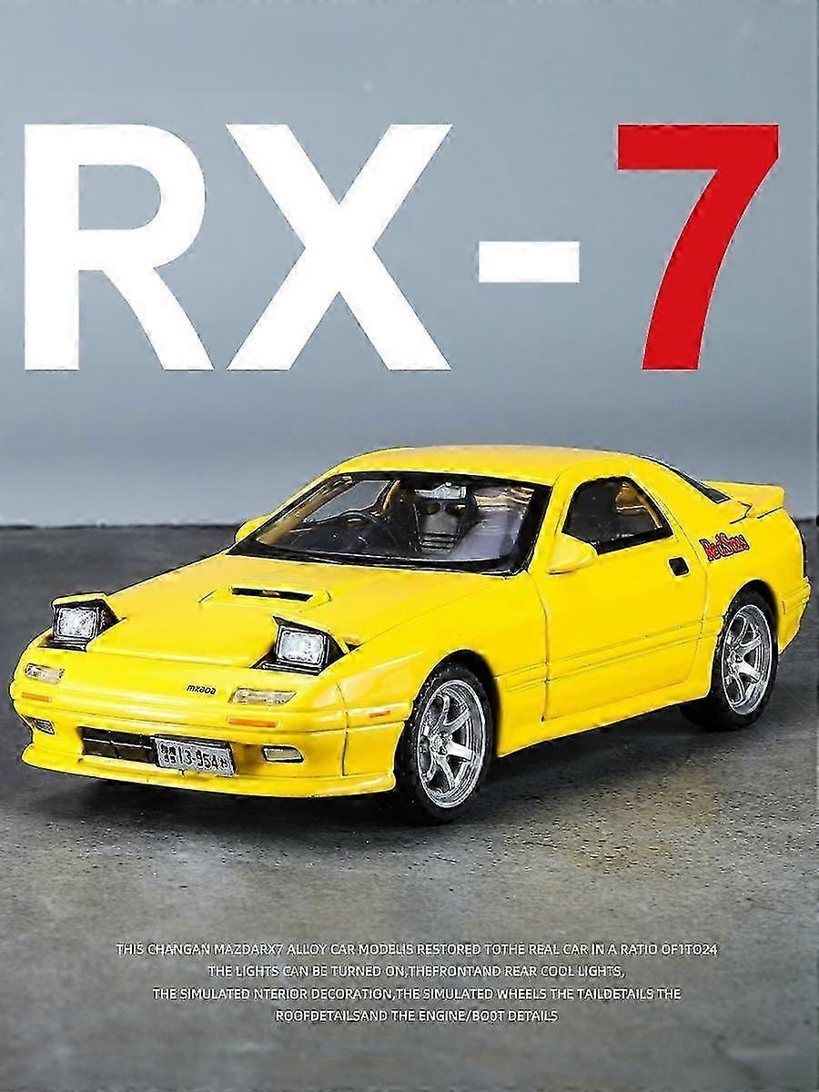 1/32 Mazda Rx7 Initial D Miniature Diecast Rx-7 Toy Car Model Sound ...
