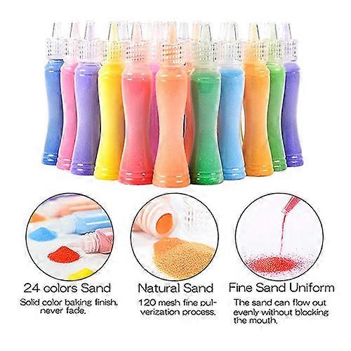 Sand Painting Set with 42 Sheets Sand Art Pictures and 24 Colors Sand ...