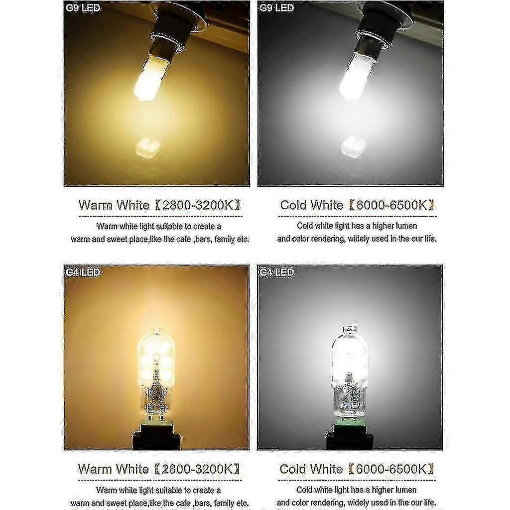 10x G4 Led Bulb Cool White Ac/dc 12v 2w Bulb, Cold White Light | Fruugo UK