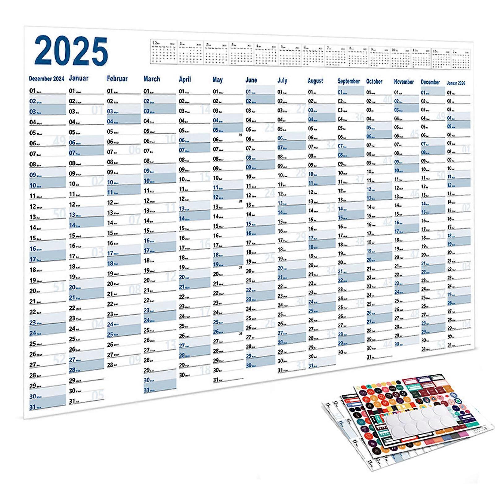 School Year Planner 2025 Wall Calendar Semester Planner School Year ...