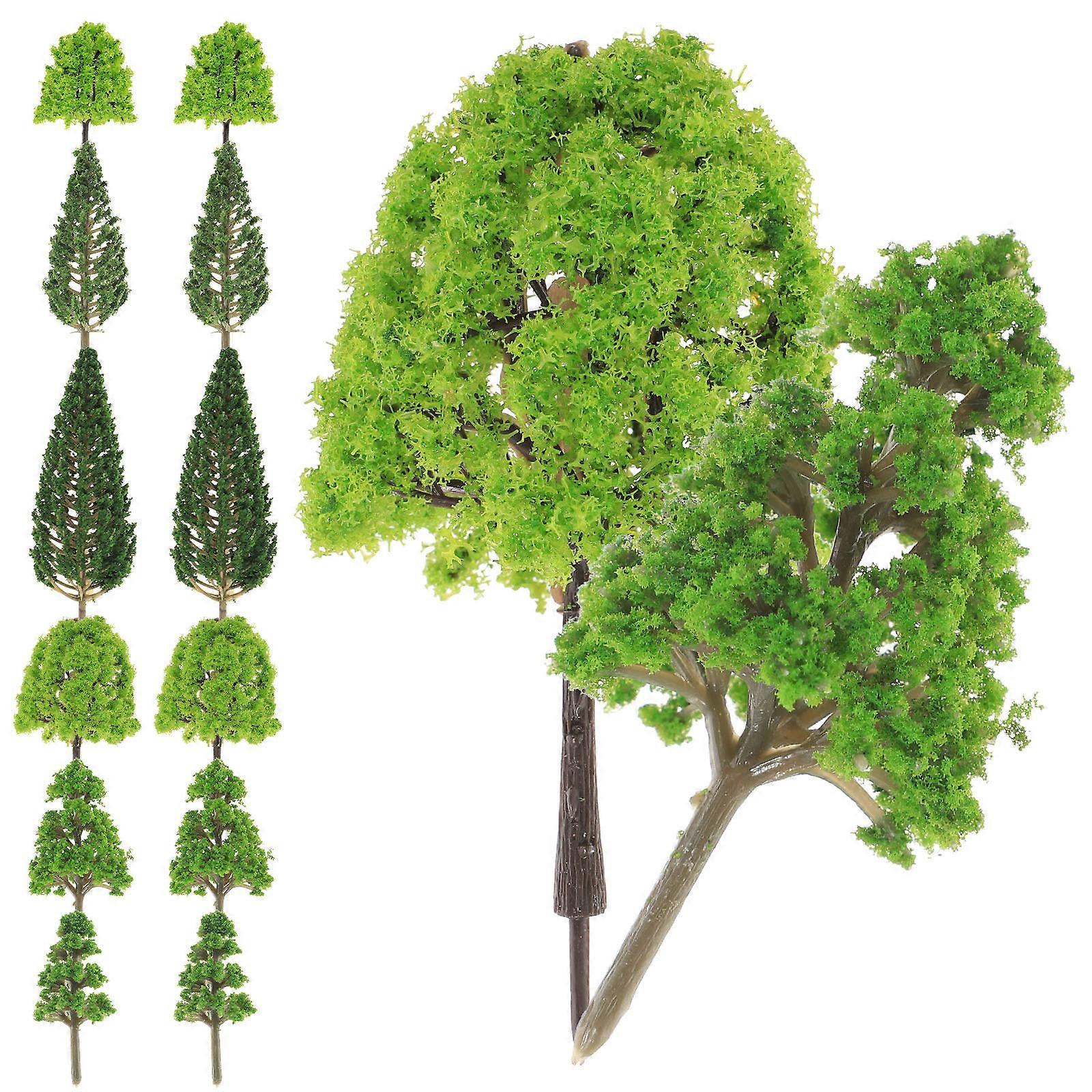 Mini Model Trees Miniature Trees Model Train Scenery 5x5x13cm Realistic ...