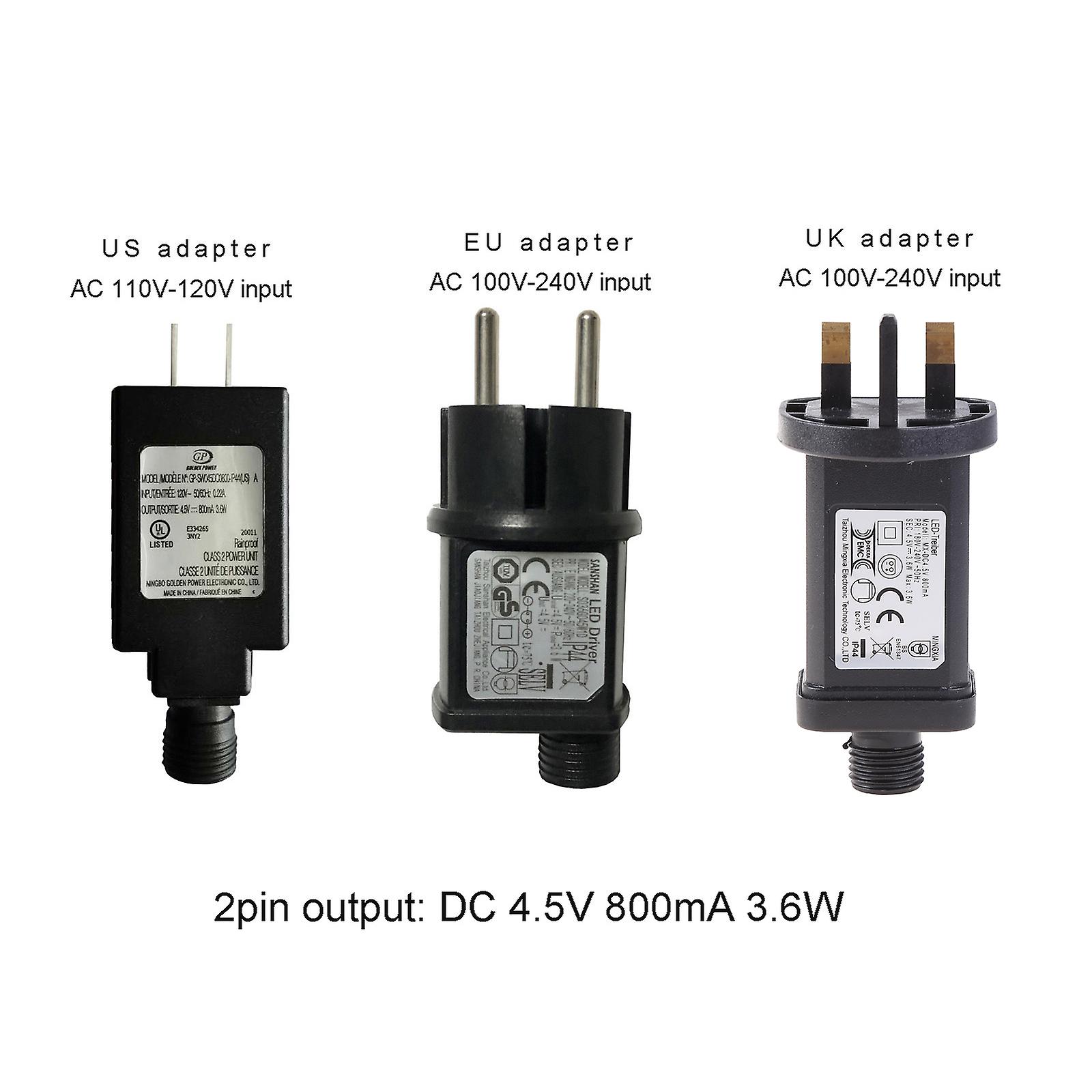 Led Power Supply Waterproof Low Voltage Transformer Plug Fit For ...